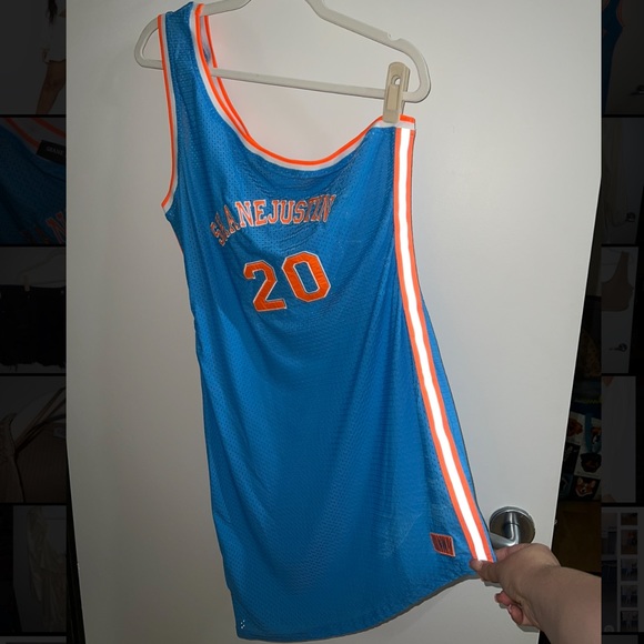 Shane Justin | Dresses | Shane Justin Hot Jersey Blue Orange | Poshmark